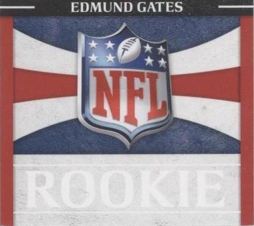 2011 Donruss Elite - Rookies Edmond Gates #30 Nfl Shield Logo /999 (RC ...