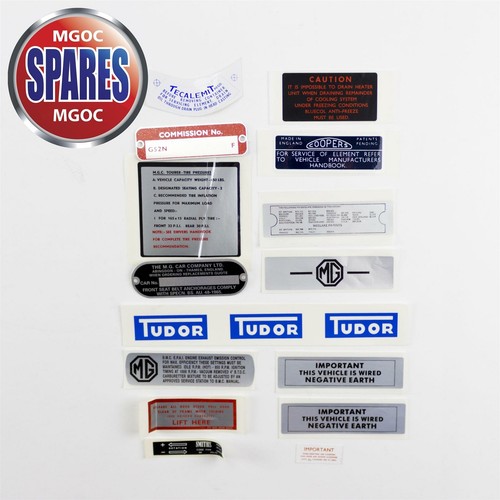 Classic MG MGC GT EXPORT MODELS Decals & Sticker Set | eBay