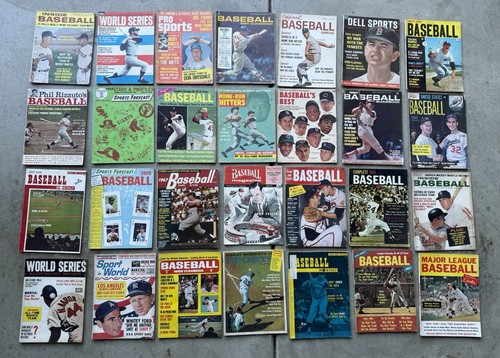 Lot of 28 Vintage MLB Baseball Related Magazines from 1950’s and 1960’s ...