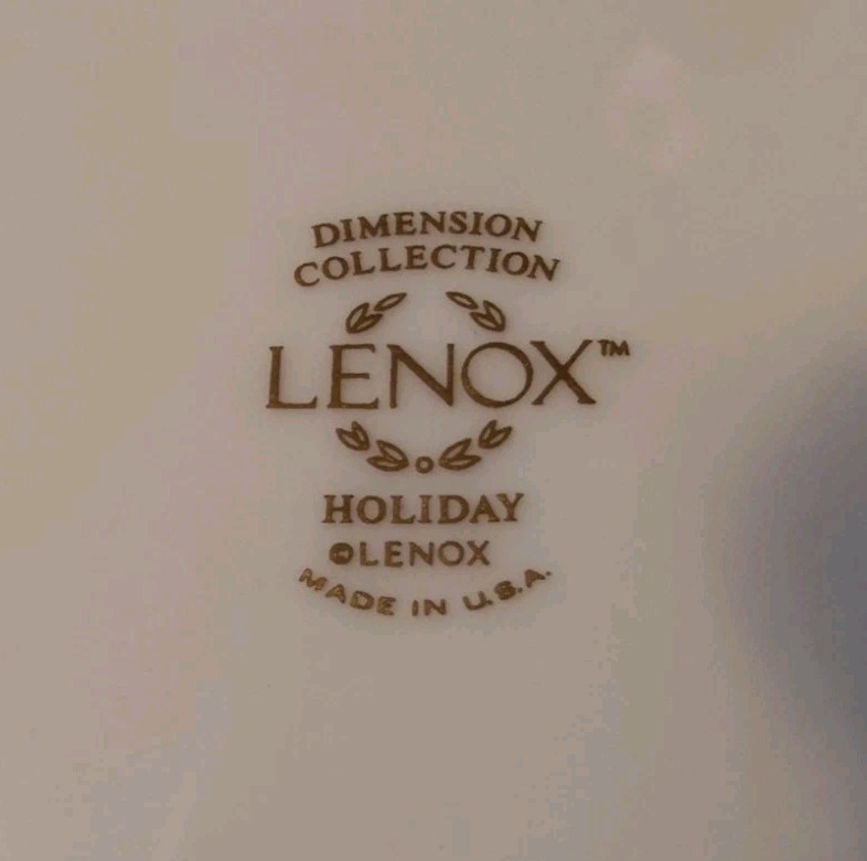 LENOX HOLIDAY Christmas China DIMENSION COLLECTION Dinner Plate 10.75 ...
