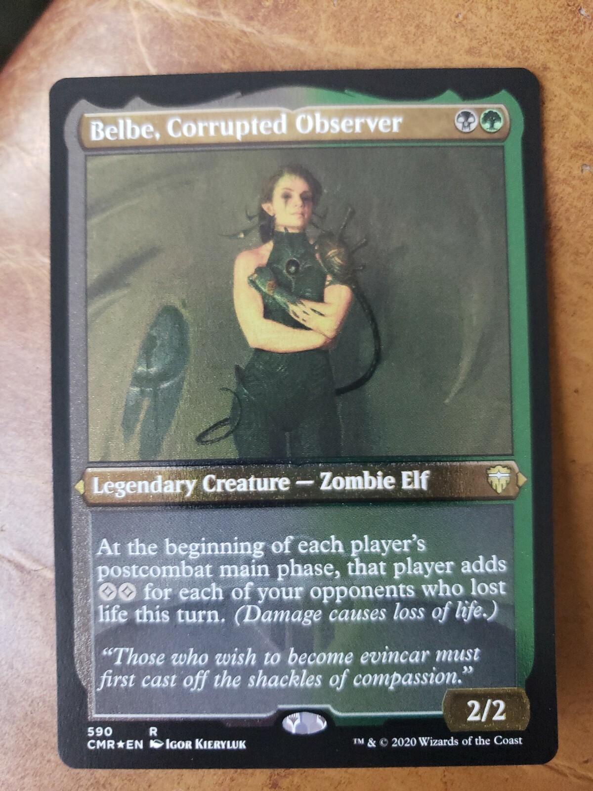 (FOIL Etched) Belbe, Corrupted Observer x1x Commander Legends (CMR ...