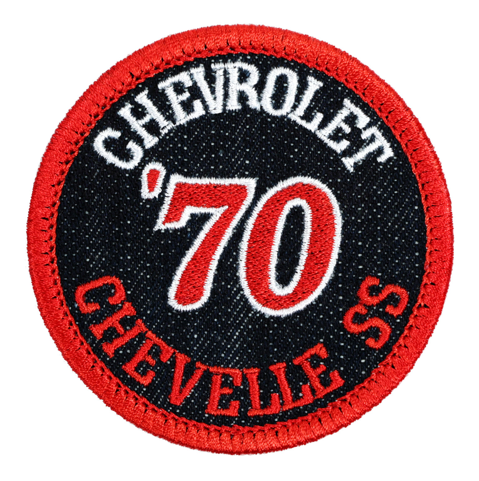 1970 Chevrolet Chevelle SS Embroidered Patch Black/Red Iron-On Sew-On ...