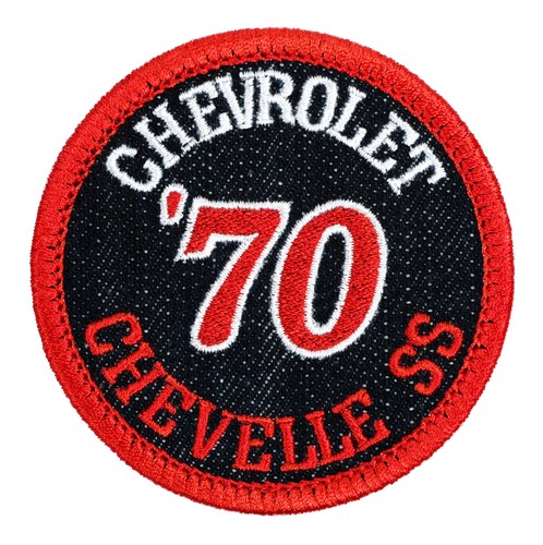 1970 Chevrolet Chevelle SS Embroidered Patch Black/Red Iron-On Sew-On ...