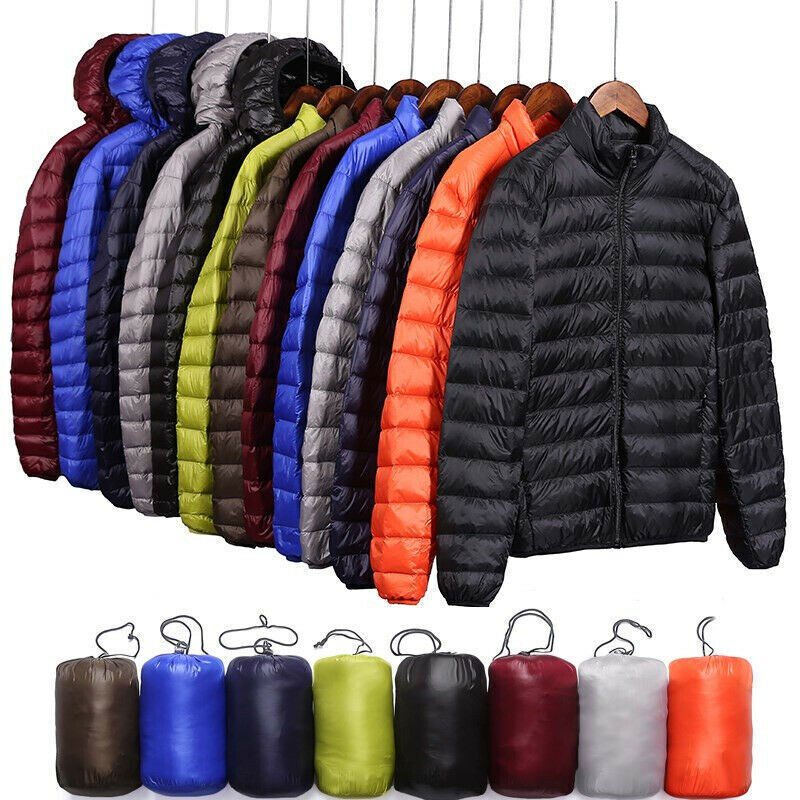 Packable Warm Coat Winter 90% Down Jacket men Lightweight Water ...