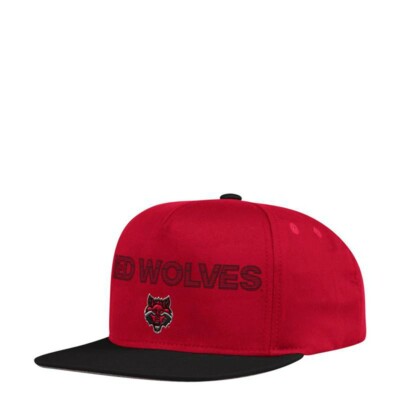 Arkansas State Red Wolves NCAA Adidas Men's Red Sideline Flat Brim ...