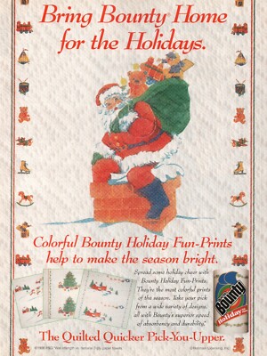 1997 Print Ad Bounty Holiday Fun Prints Paper Towels | eBay