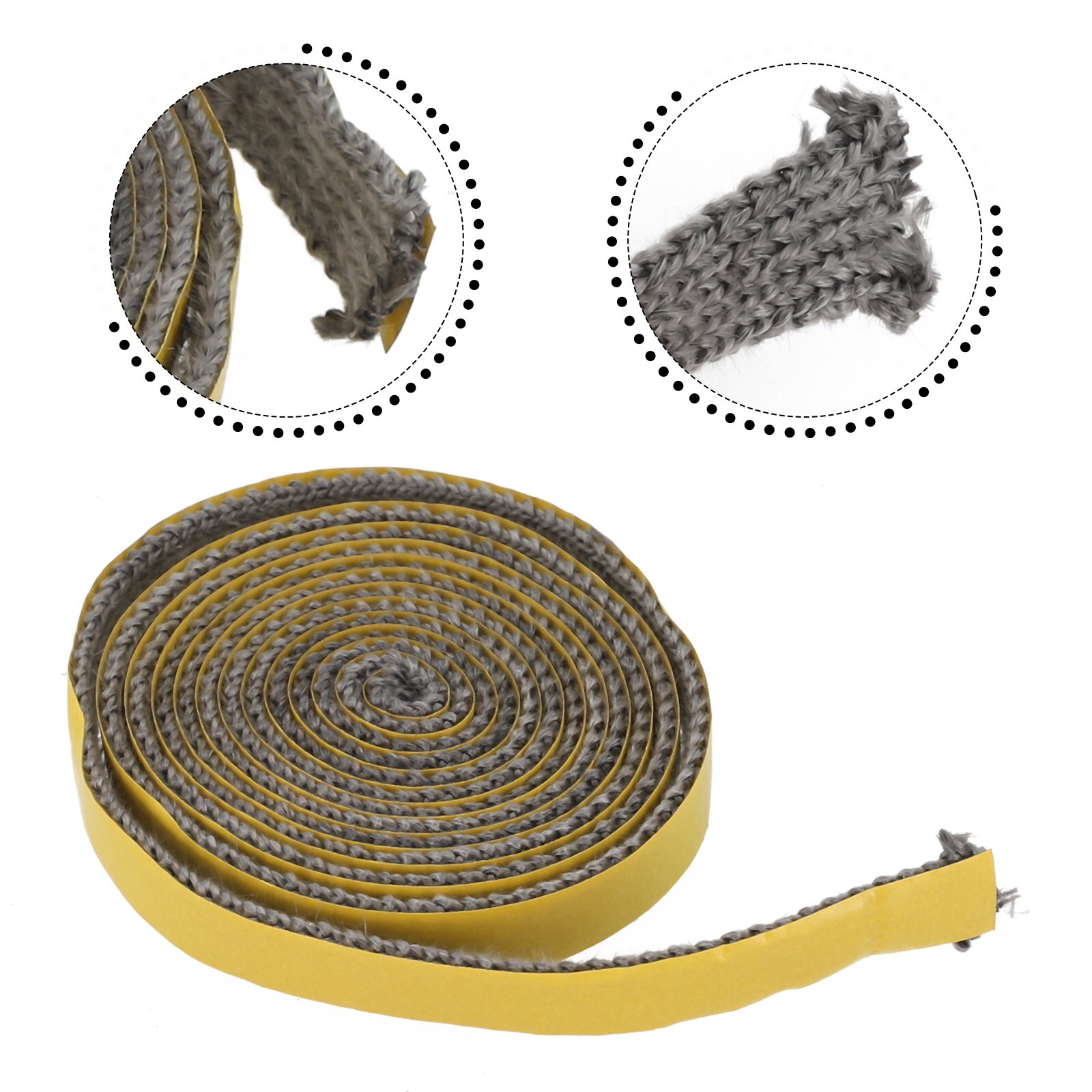 Heat resistant Fireproof Stove Rope with Self Adhesive Glass Seal 15mm ...