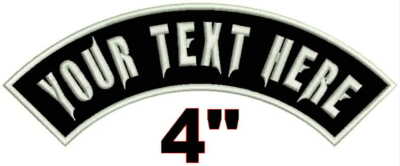 Custom Embroidered 4" Top Rocker Patch MC Biker Motorcycle Club Jacket ...