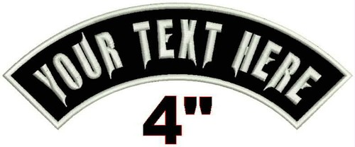 Custom Embroidered 4" Top Rocker Patch MC Biker Motorcycle Club Jacket ...