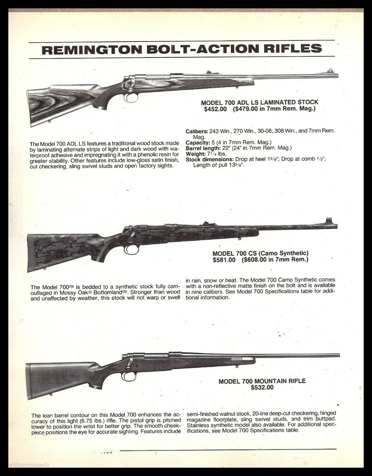 Remington 700 Barrel Dimensions