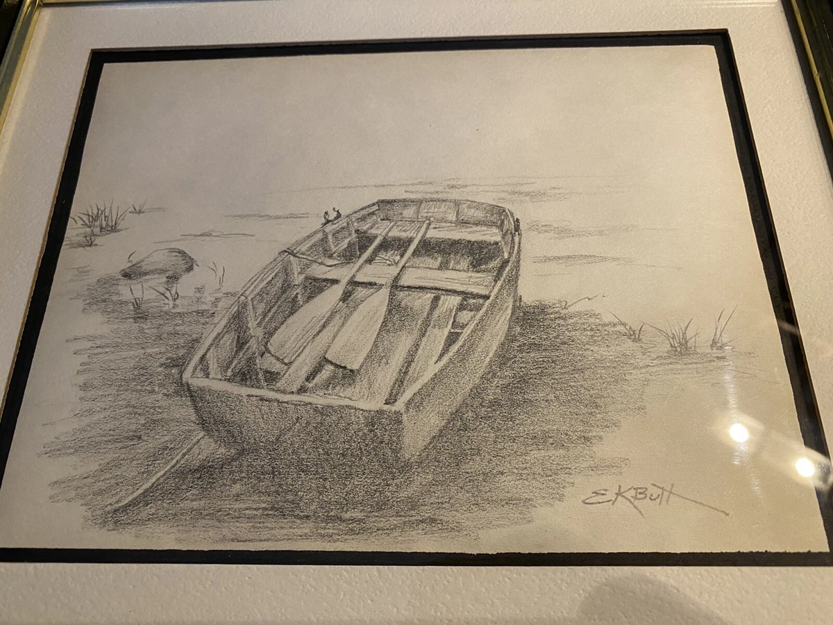 Row Boat Drawing