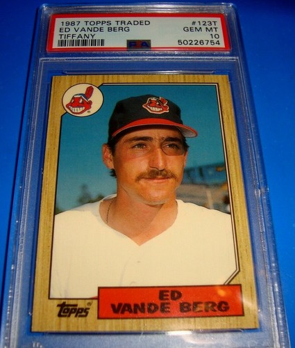 1987 TOPPS traded TIFFANY #ED VANDE BERG psa 10 Cleveland INDIANS (754 ...