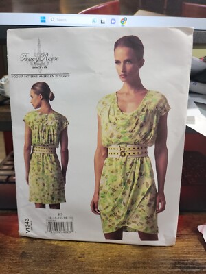 Vogue Pattern V1343 Sz 8-16 Misses Dress Tracy Reese Designer Uncut NEW ...