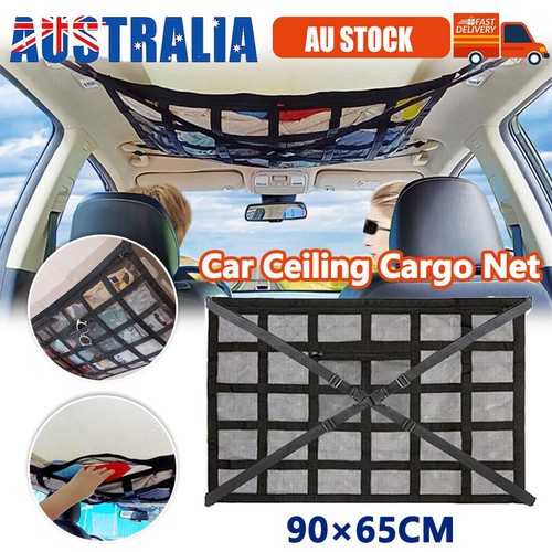Universal Car Ceiling Storage Net Car Roof Cargo Net Mesh Storage Bag ...