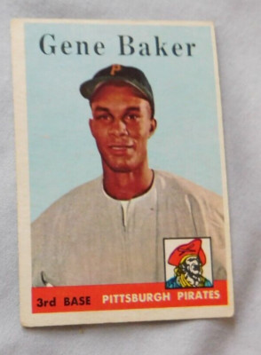 1958 Topps #358 Gene Baker Pittsburgh Pirates Baseball card Ex | eBay