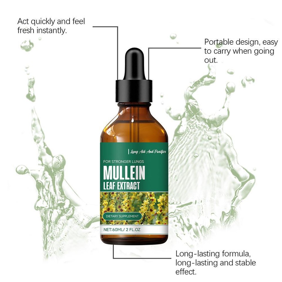 Health Care Lung Clear Mullein Leaf Extract Drops All-natural ...