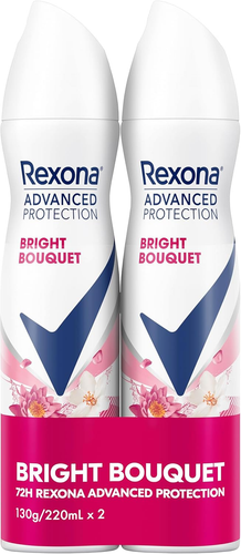 Rexona Advanced Women Bright Bouquet 72H Antiperspirant Aerosol Twin ...