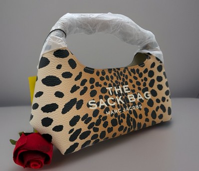 AUTH NWT MARC JACOBS The Mini Cheetah Sack Pebbled Leather Bag In Multi ...