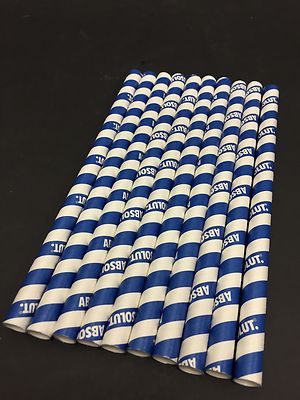 10x ABSOLUT Vodka Straws / Trinkhalme Papier Cocktail Bar Strohhalme ...