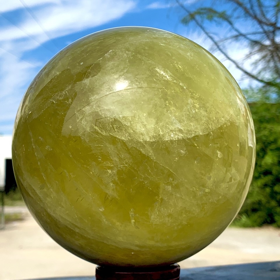 11.66LB Natural Yellow crystal ball Quartz Citrine sphere Mineral ...