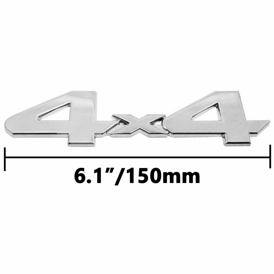 4x4 Silver Badge Logo Tailgate Trunk Emblem Aluminum Alloy For Toyota ...