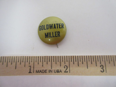 Vintage Miller Goldwater, Button, Badge, Pinback, Pin,Trademarked | eBay