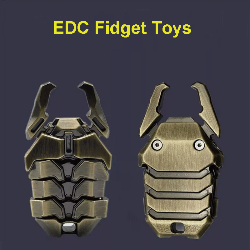 Retro Creative Scarab EDC Fidget Toy Zinc Alloy Magnetic Push Fidget ...