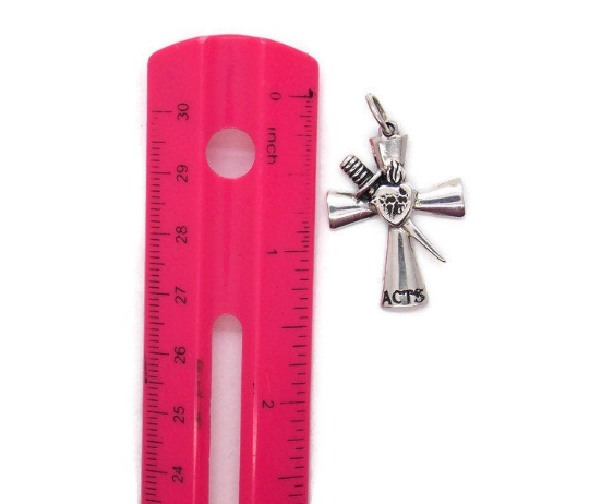 ACTS Cross Pendant .925 Sterling Silver | eBay