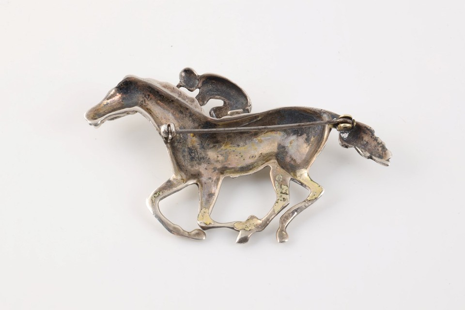 925 Silver Race Horse Jockey Pin (22.13g.) | eBay