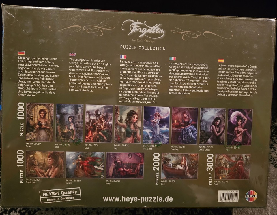 Heye 3000 Piece Puzzle "Red" By Cris Ortega Art.-Nr. 29272 Forgotten ...