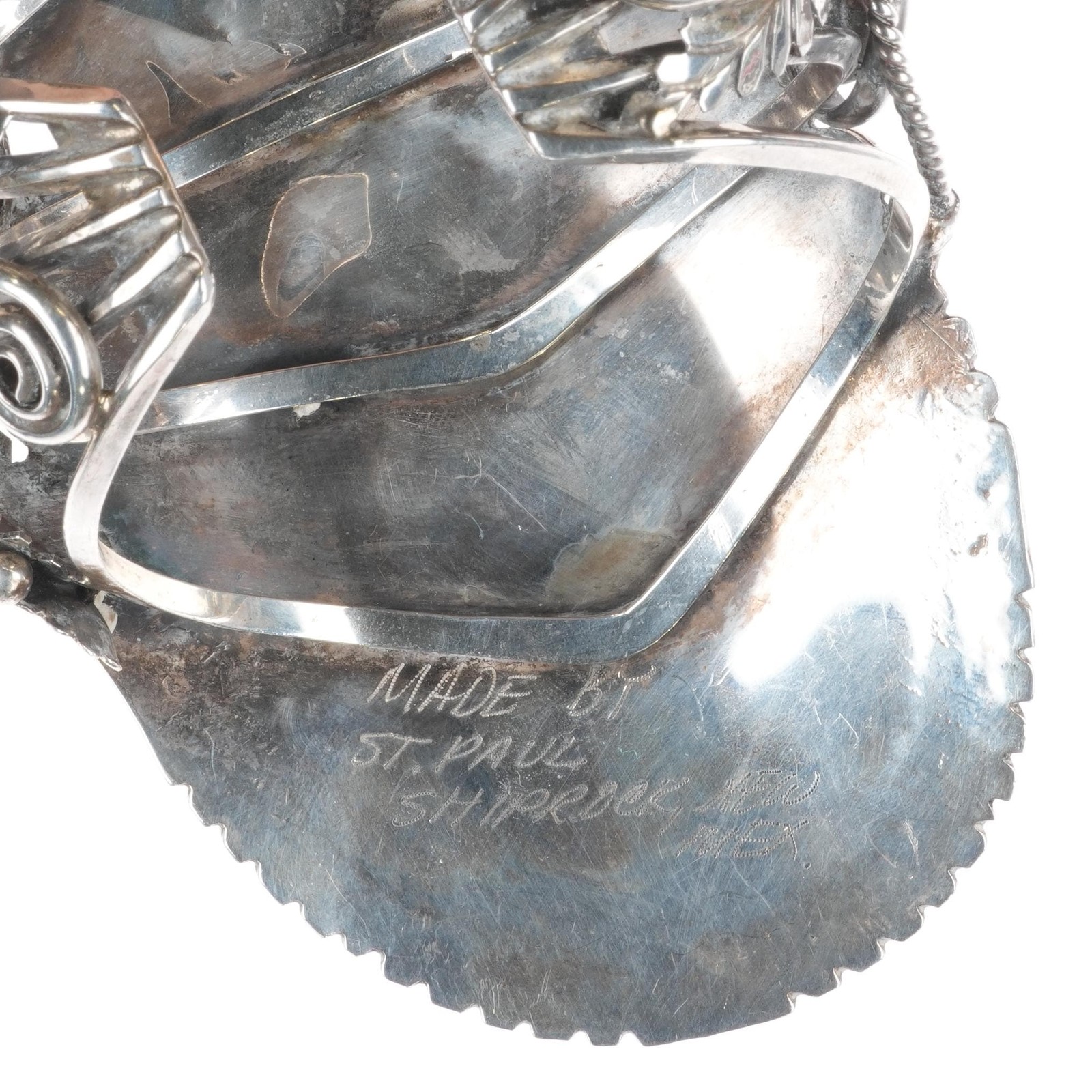 6.75" Vintage Huge Stover Paul Navajo sterling silver turquoise cuff ...