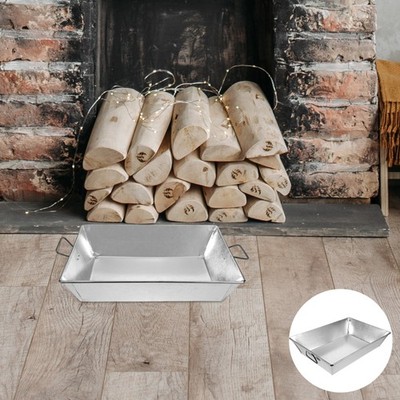 Iron Fireplace Ash Tray: Indoor Fireplace Rectangle Iron Pan Holder ...