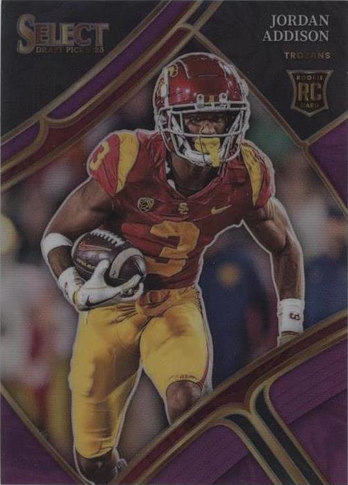 2023 Panini Select Draft Picks - Field Level Jordan Addison #106 Purple ...