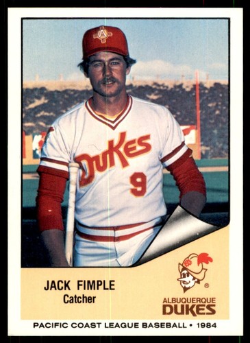1984 Minor League Jack Fimple (A) Albuquerque Dukes #146 | eBay