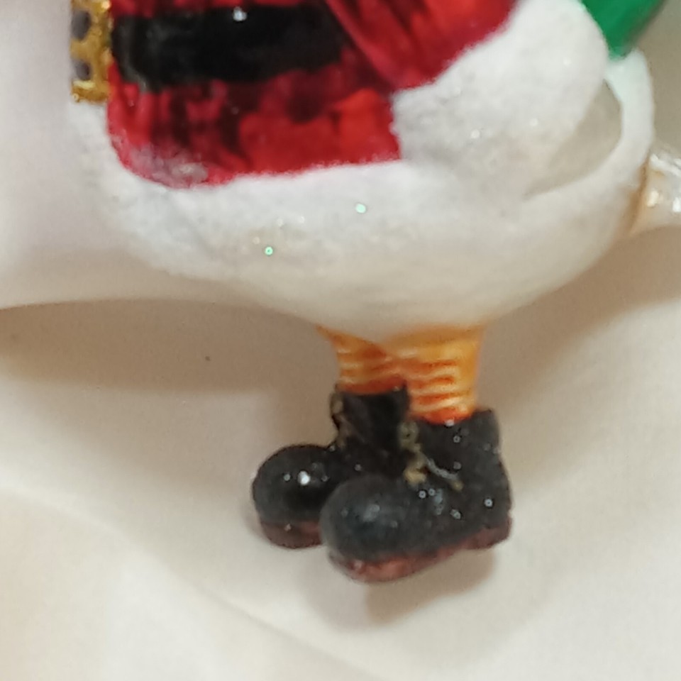 Christopher Radko DUCK ORNAMENT Aflac Santa Duck Glass Christmas ...