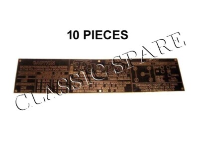 JEEP WILLYS CJ2A CJ3A CJ3B DASH DATA PLATE BRASS | eBay