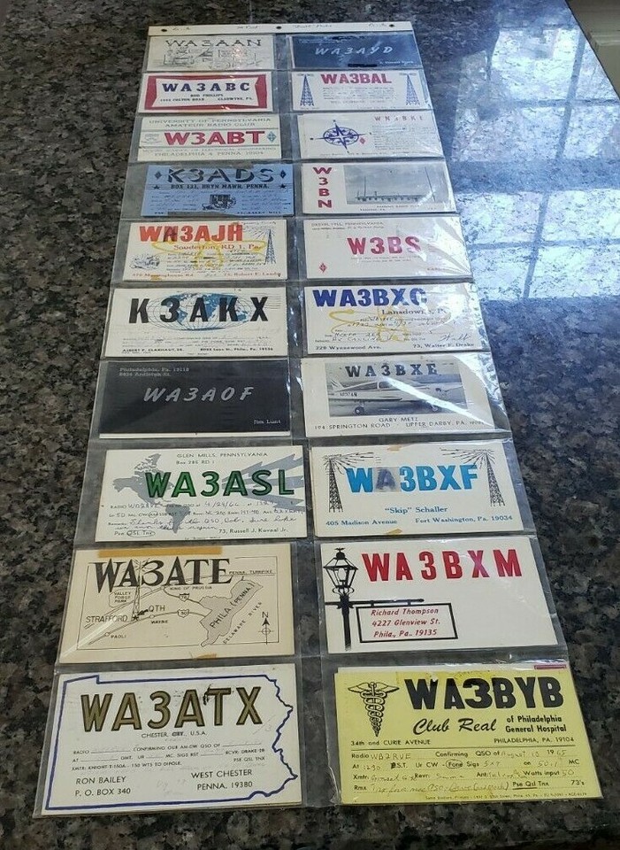 Ham Radio QSL Cards, Lot of almost 200 | eBay