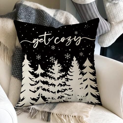 Winter Snowflake Decorative Throw Pillow Covers 18x18 Set of 18x18-Inch ...