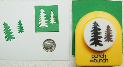Large TWO PINE TREES Paper Punch by Punch Bunch Scrapbook-Cardmaking ...