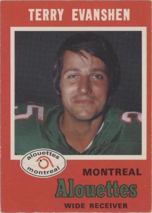 1971 O-Pee-Chee Canadian Football League - Terry Evanshen #109 for sale ...