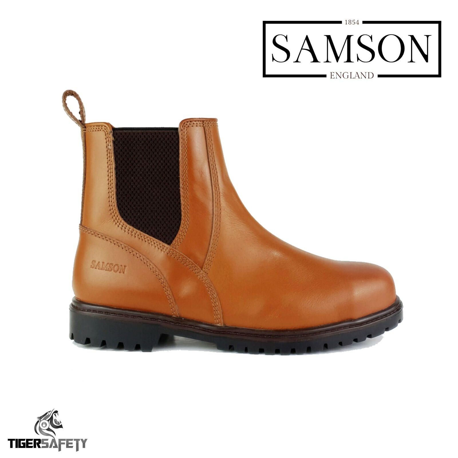 Samson Albany S3 SRC Heavy Duty Steel Toe Cap Chelsea Dealer Safety ...