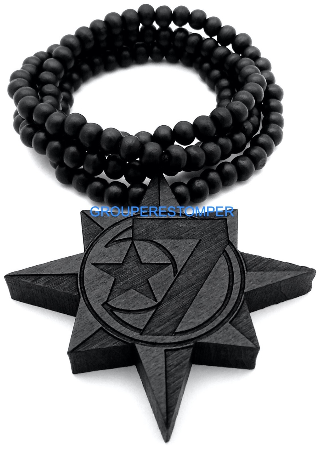 5 Percenter 7 Star New Good Wood Style Pendant with Beaded Necklace | eBay