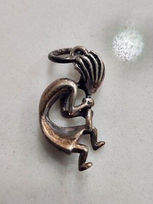 Vintage 925 Sterling Silver Kokopelli Charm Pendant 3.1g 3/4" Can't ...
