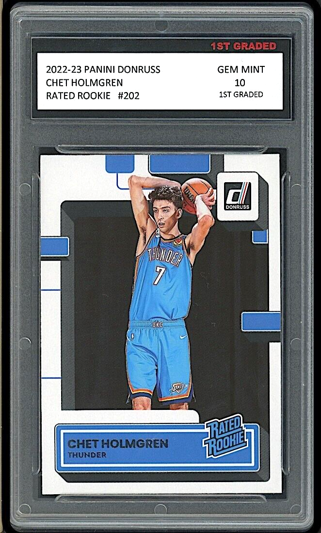 Chet Holmgren 2022-23 Panini Donruss 1st Graded 10 Rookie Card RC OKC ...