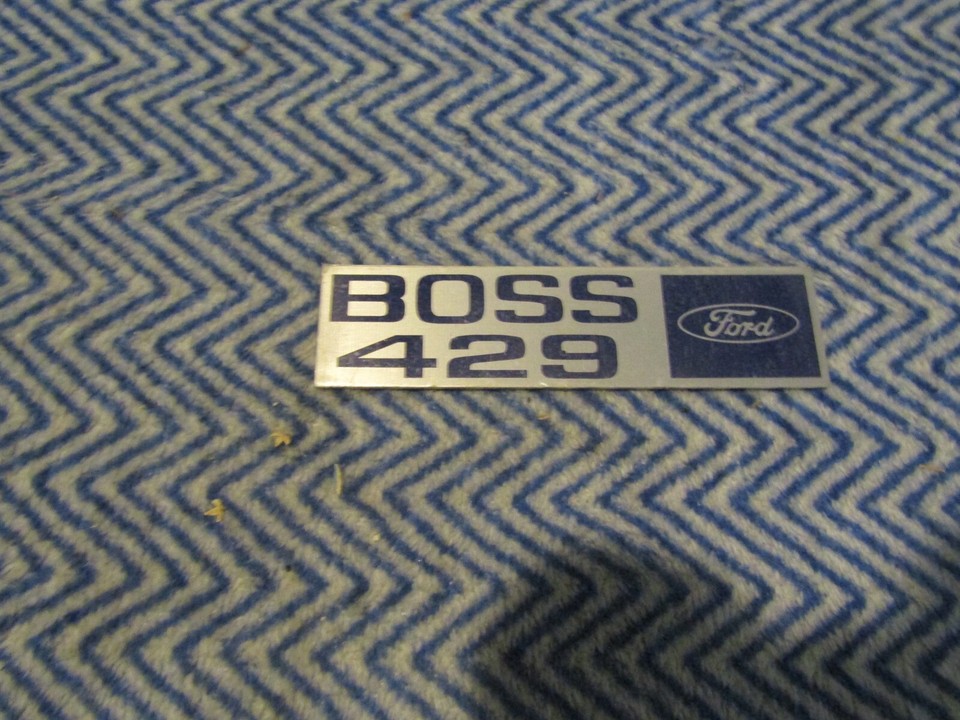NOS 1969 1970 FORD MUSTANG BOSS 429 VALVE COVER INSERT PLAQUE VINTAGE ...