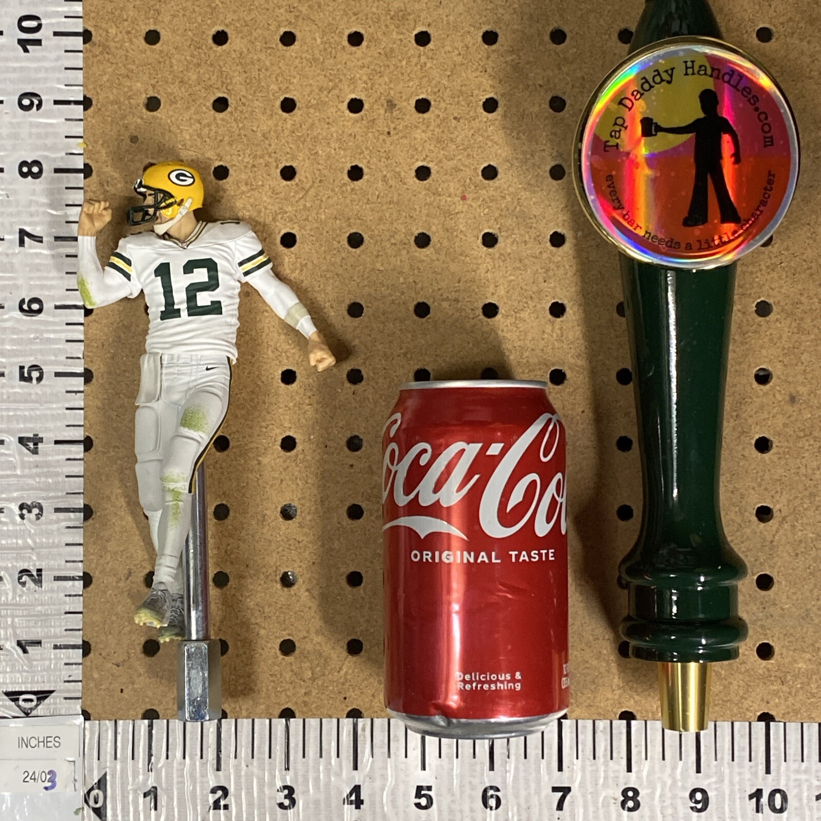 Green Bay Packers Beer Tap Handle Aaron Rodgers Football White Keg ...