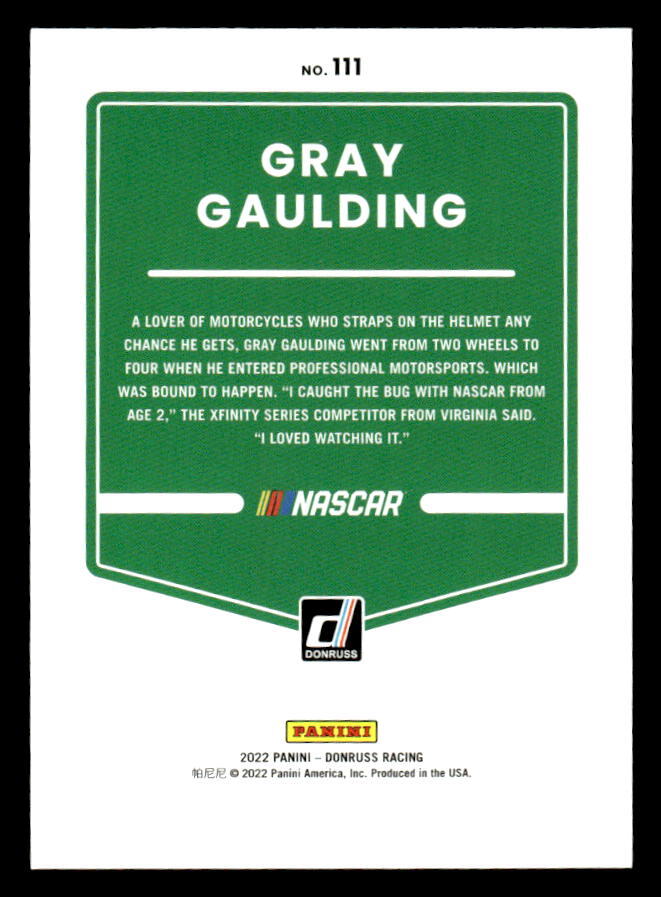2022 Donruss #111 Gray Gaulding Red #/299 | eBay