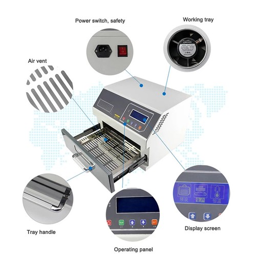 Reflow Soldering Machine with Drawer-Style Hot Air Furnace for SMT ...