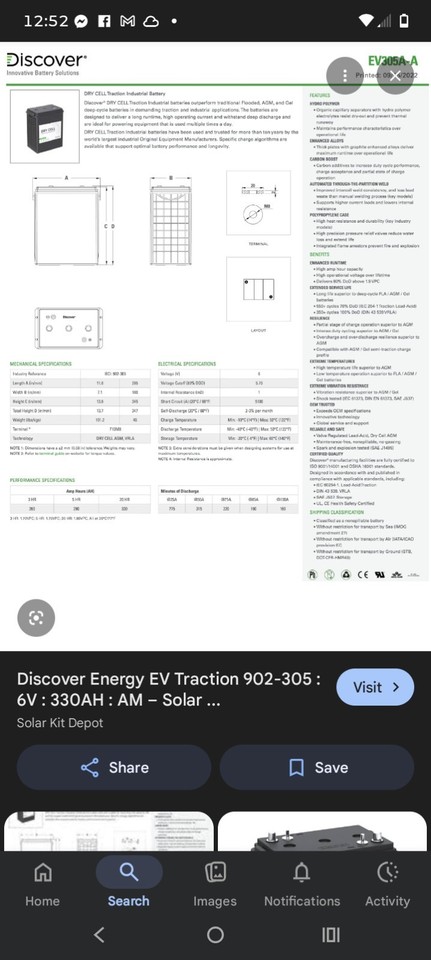 Discover Dry Cell EV305A-A 6 Volt, Brand New | eBay