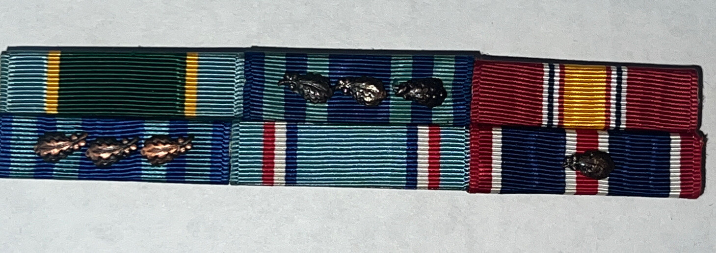Vintage US Army Ribbon bars w Rack Meritorious Commendation Good ...
